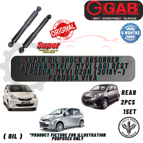 PERODUA MYVI / MYVI LAGI BEST / MYVI D20N (2018Y~) (REAR 2PCS) 100% ORIGINAL (GAB) SUPER (OIL OR ...