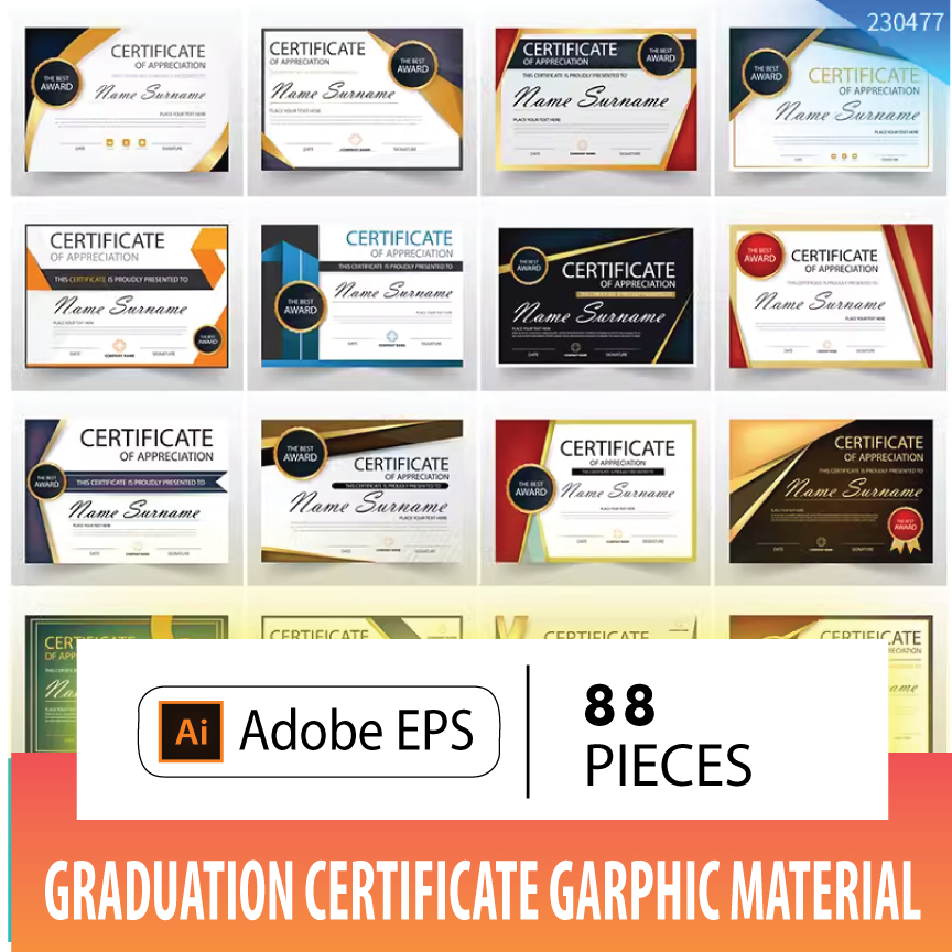 A41- EPS High-end Honor Certificate Graduation Certificate Enterprise ...
