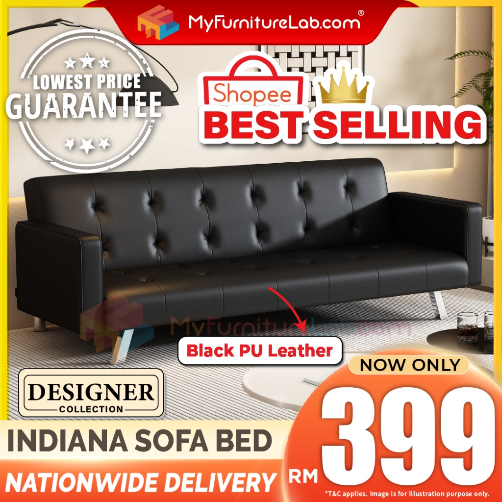 【READY STOCK】𝐌𝐘𝐅𝐔𝐑𝐍𝐈𝐓𝐔𝐑𝐄𝐋𝐀𝐁®:INDIANA Sofa Bed Designer Collection Katil ...