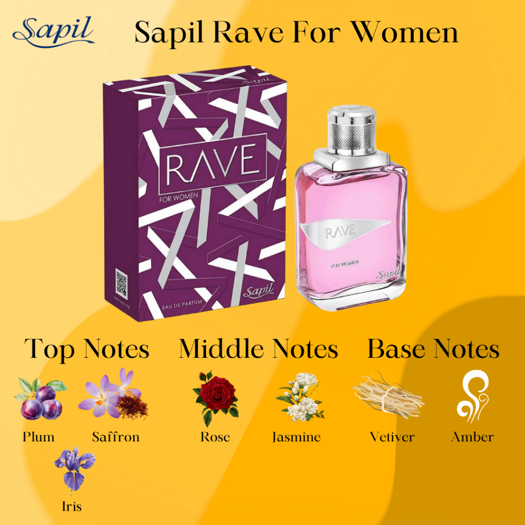 SAPIL RAVE FOR WOMEN 100ml PERFUME EDP | Shopee Malaysia