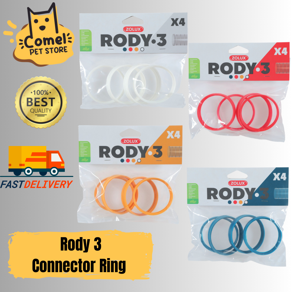 Rody 3 Connecting Ring Hamster Cage - Small Pets Cage Accessories ...