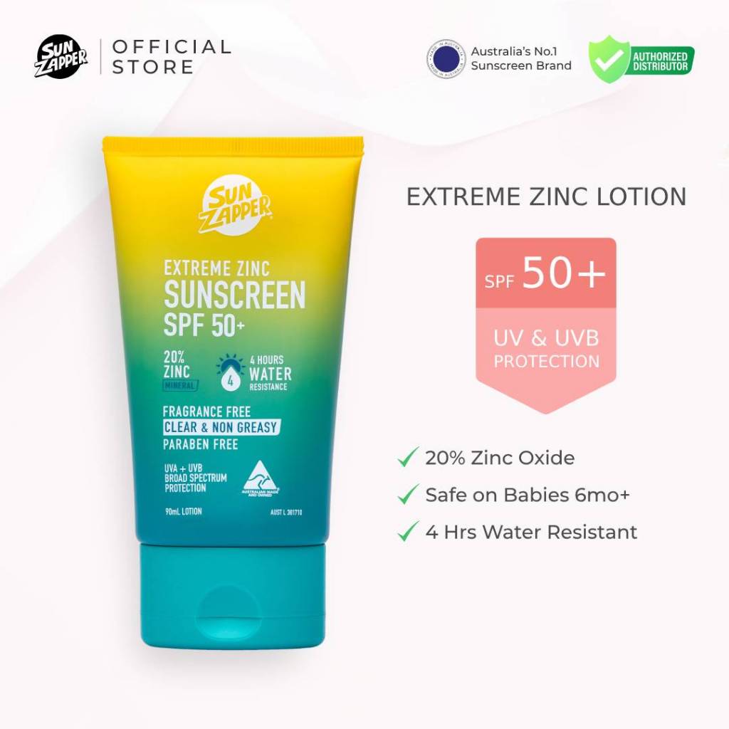 Sun Zapper Extreme Zinc Lotion SPF 50+ | Mineral Sunscreen | 20% Zinc ...