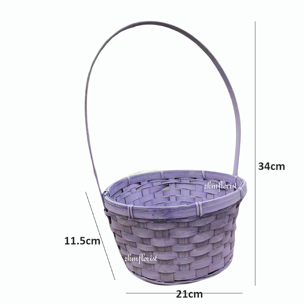 BASKET FRUIT with handle Hamper Rattan Basket Bakul Rotan Buluh ...