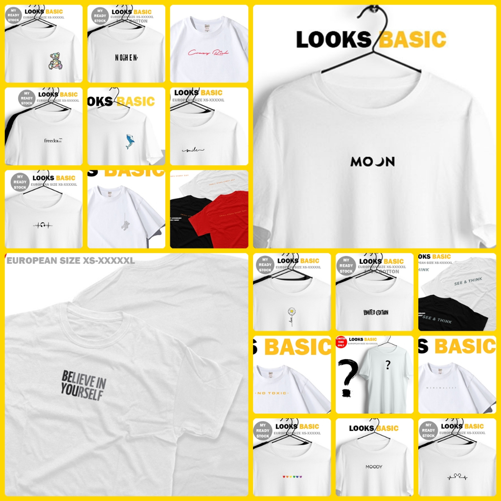 T-shirt Lelaki Baju Unisex💯Cotton XS-XL White CNY Raya Man Tshirt Women ...