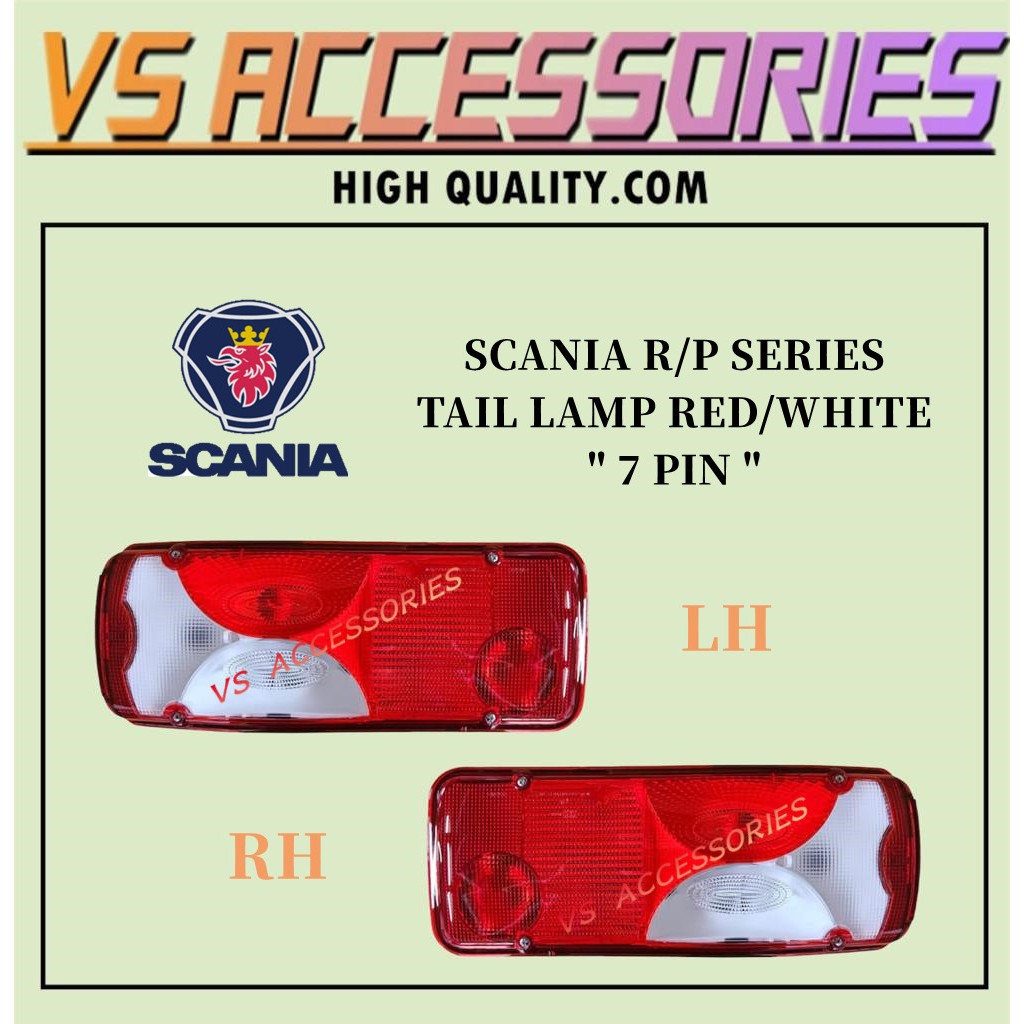 SCANIA R/P SERIES TAIL LAMP RED/WHITE "7PIN" LH/RH | Shopee Malaysia