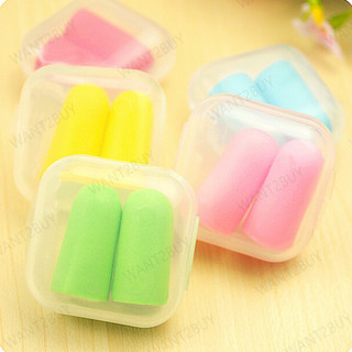 1 Pair Sponge Ear Plugs Anti Noise Sleep Travel Noise Reduction Soft ...
