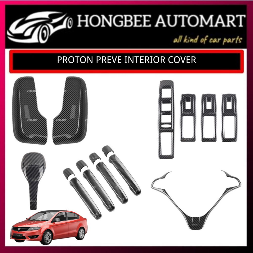 PROTON PREVE INTERIOR/EXTERIOR COVER SIDE MIRROR/DOOR HANDLE/DOOR ...