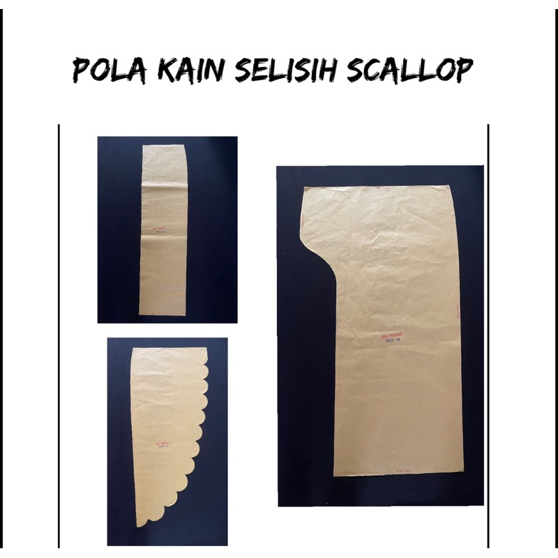 pola kain selisih scallop DEWASA | Shopee Malaysia