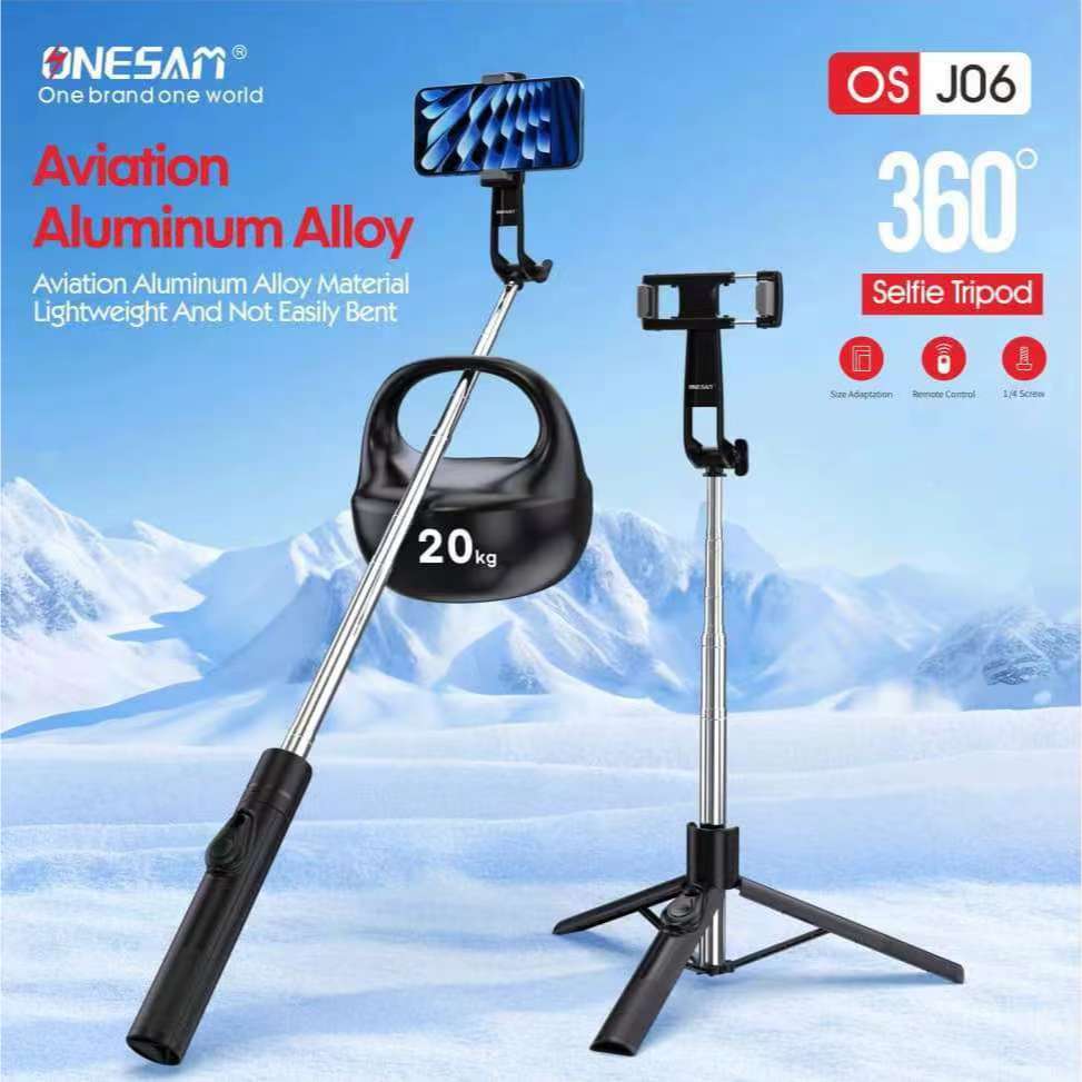 ONESAM OS-J06 Retractable Bluetooth Selfie Stick Stable Tripod / Bluetooth Shutter / Wide ...