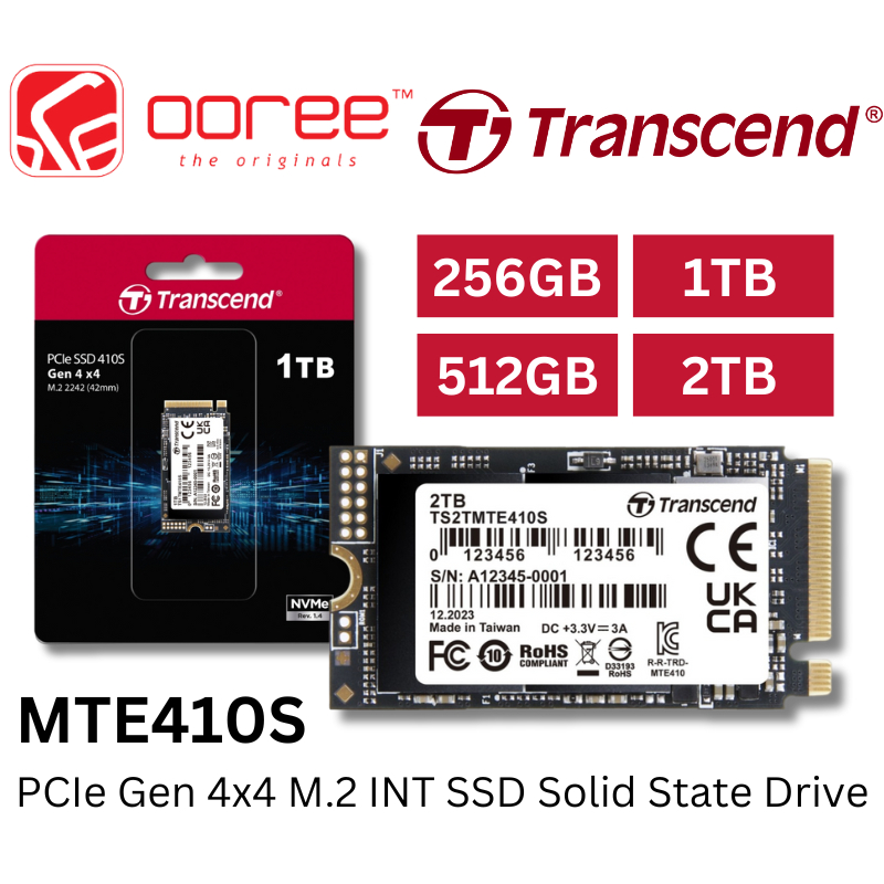 TRANSCEND INT SSD 410S MTE410S PCIE GEN 4X4 M.2 2242 INTERNAL SOLID STATE DRIVE WITH 3D NAND ...
