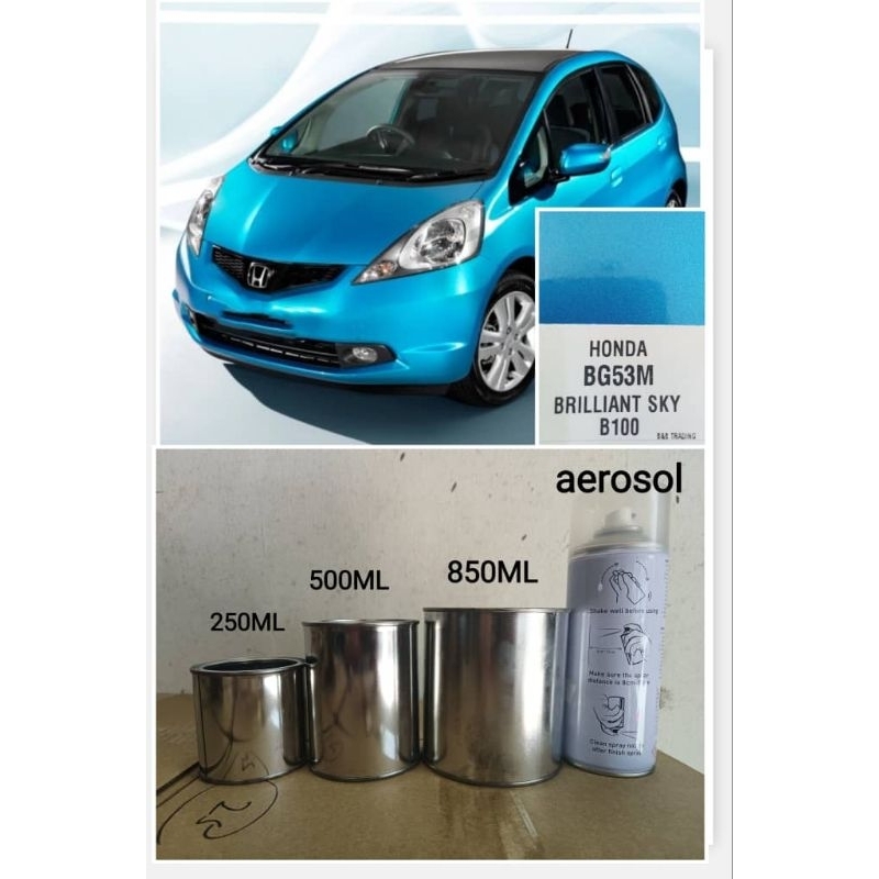 HONDA JAZZ BRILLIANT SKY BG53M 2K PAINT | Shopee Malaysia