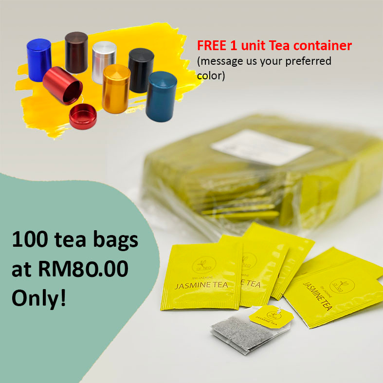 Jasmine tea bag 茉莉花茶 |Chinese tea bag| Teh Jasmine |Tea Bag | Shopee ...