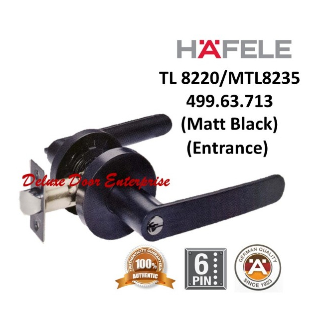 Hafele Tubular Lever Handle TL 8220 Matt Black 499.63.713 tubular door ...
