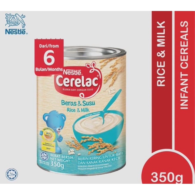 Nestle Cerelac Beras & Susu Nestum Bayi Beras Merah & Susu 350g ...