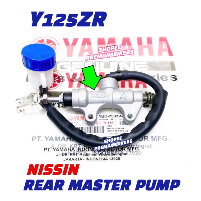 Y125 REAR MASTER PUMP REAR BELAKANG BRAKE 125Z 125ZR Y125ZR | Shopee ...