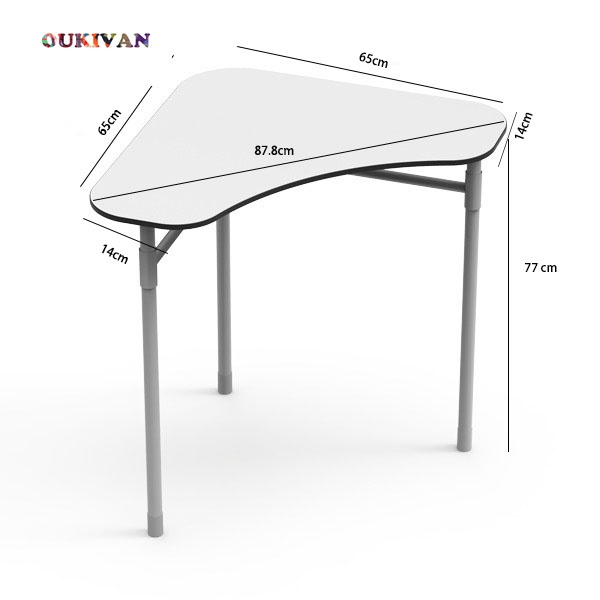 Triangle Desk Meeting Table Education Centre Table With/Without Wheels ...