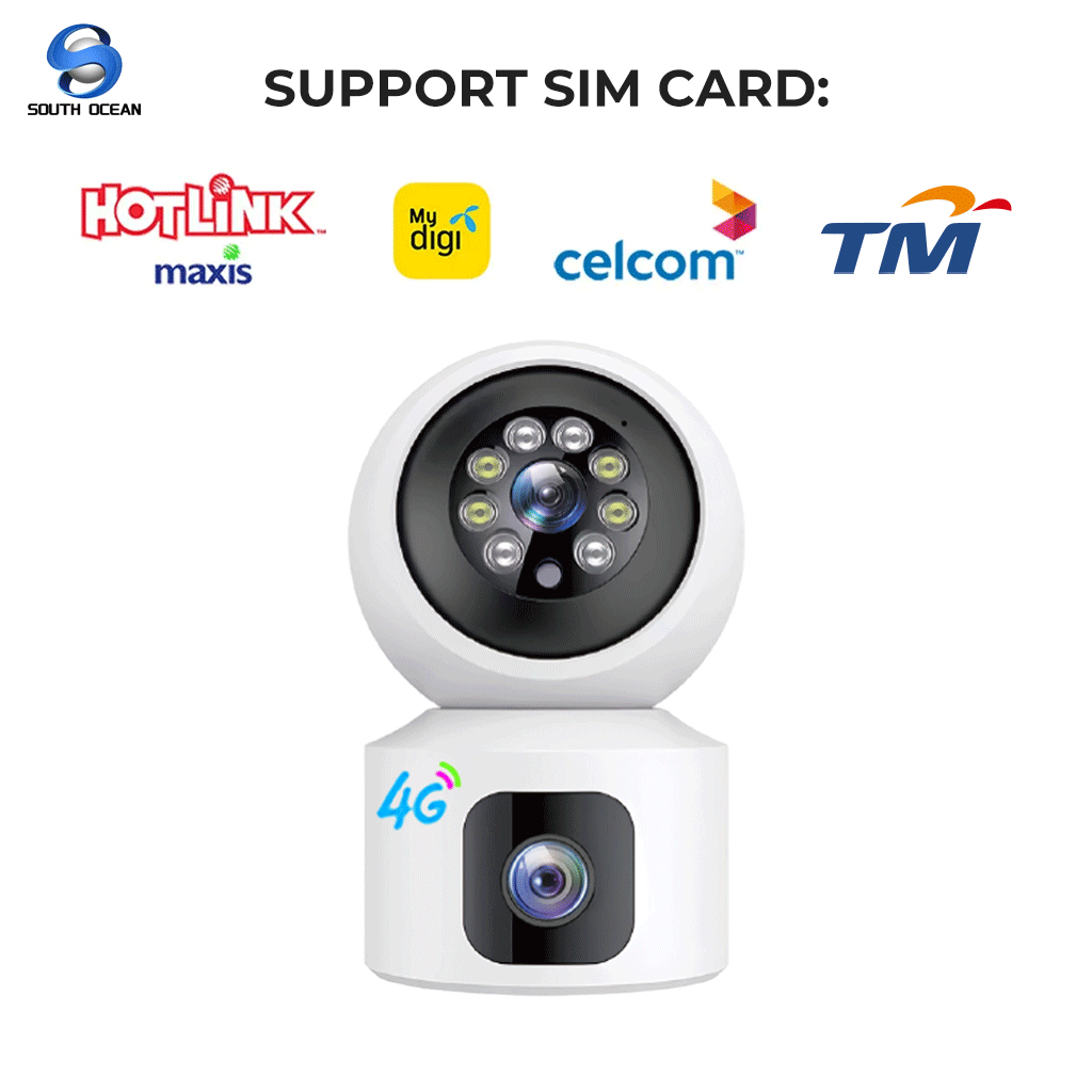 V380 Pro Dual Len Wifi/4G CCTV Sim Card 5MP Wireless CCTV Camera 360 ...
