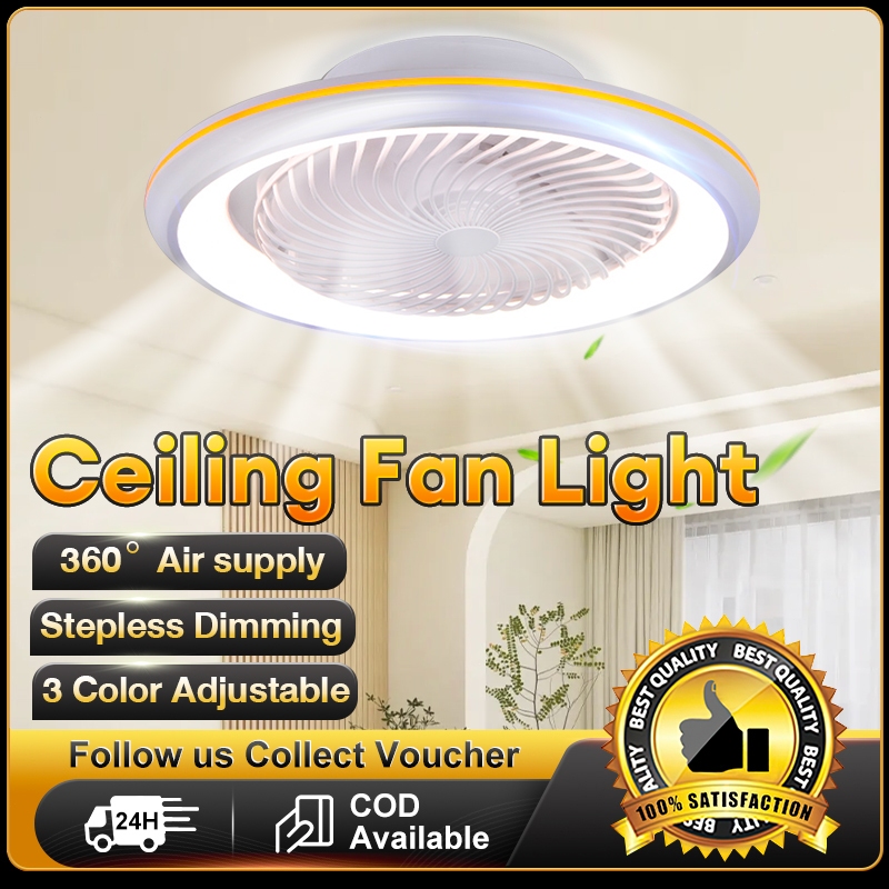 Ceiling Fan with Lamp 108W ceiling light 6-speed wind Cooling Fan AC 20 ...