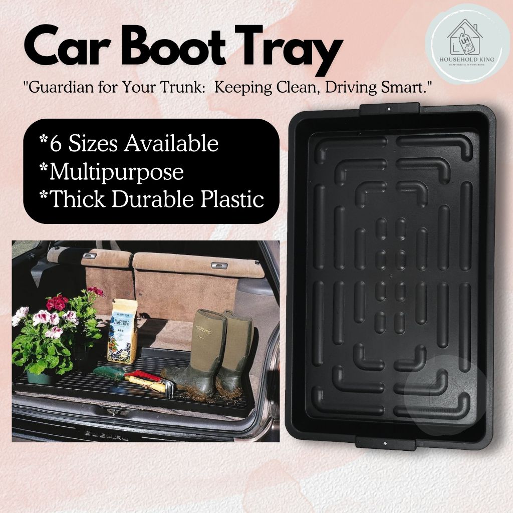 Multi Use Car Boot Tray Plastic Multipurpose Black Tray | Stall Tray ...