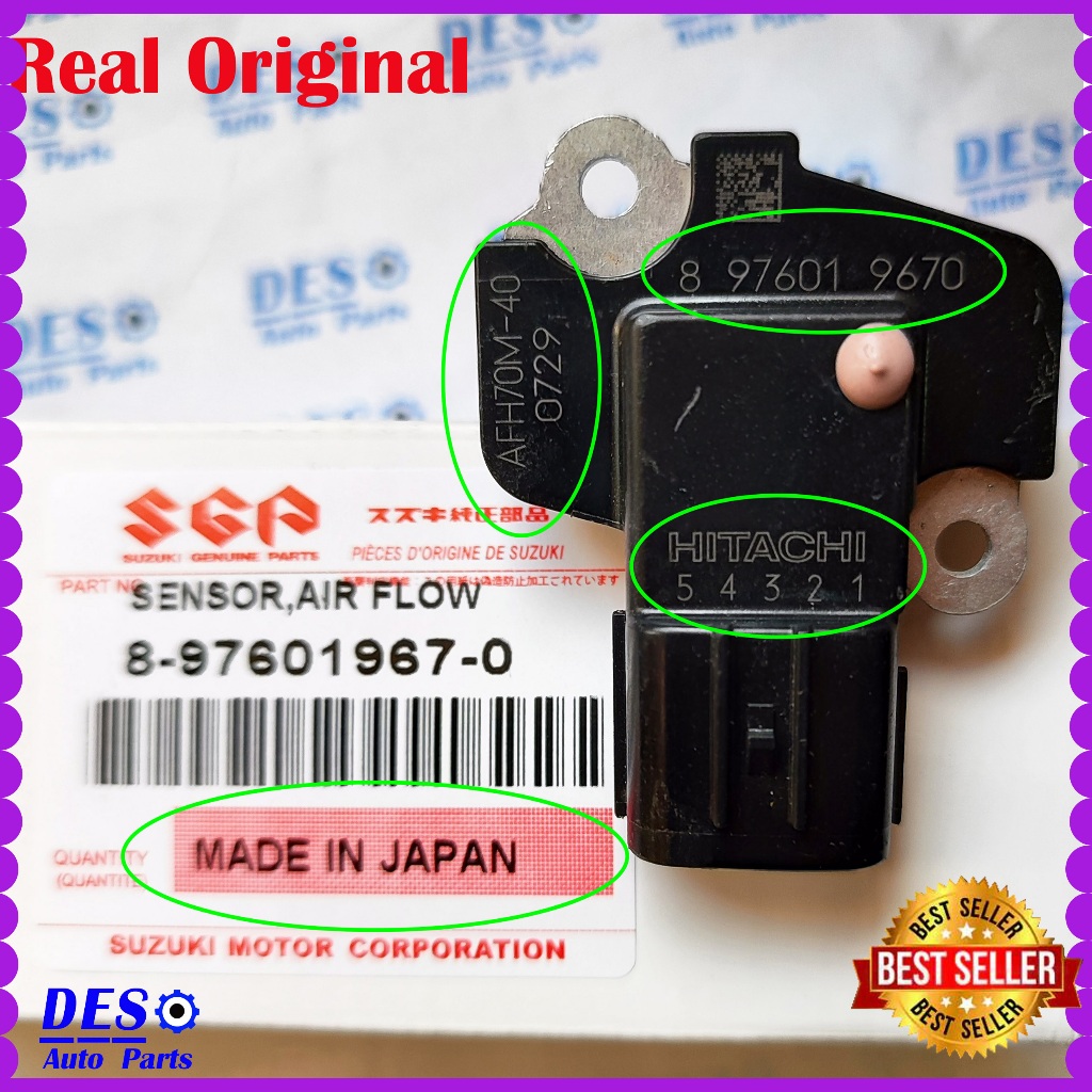 MASS AIR FLOW (MAF) SENSOR 8-97601-9670 8976019670 FOR ISUZU NPR NPR-HD ...
