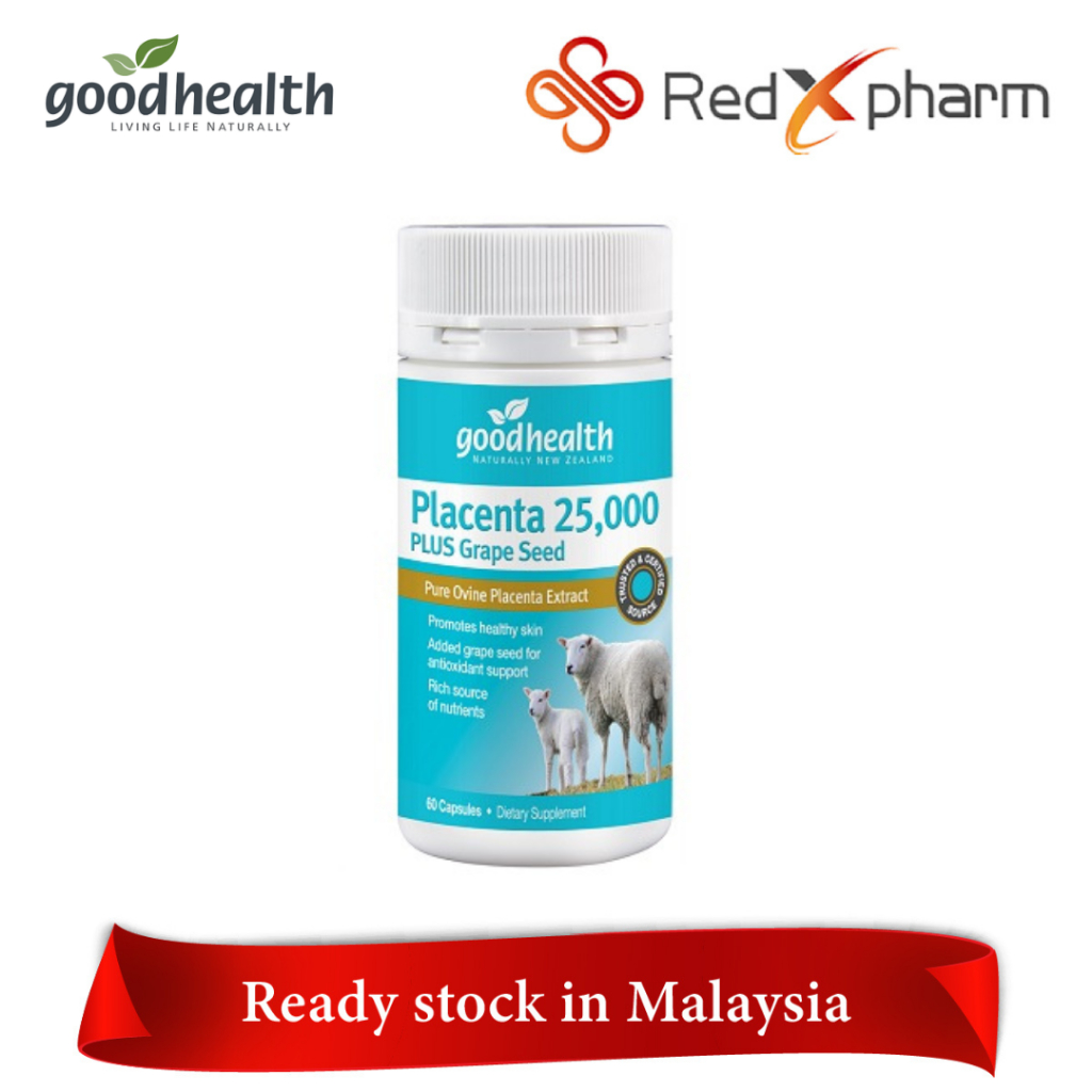 Good Health Placenta 25,000mg Plus Grapeseed 60s (Ready Stock) | Shopee ...