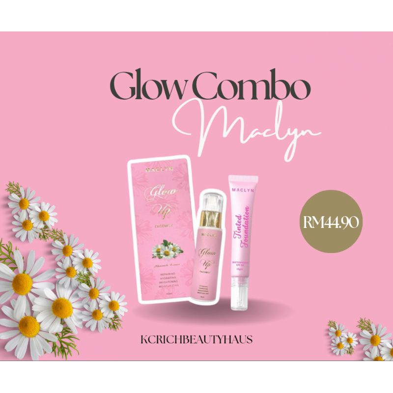 MACLYN Glow Combo Tinted Foundation+Glow Up Facemist Spray | Shopee ...