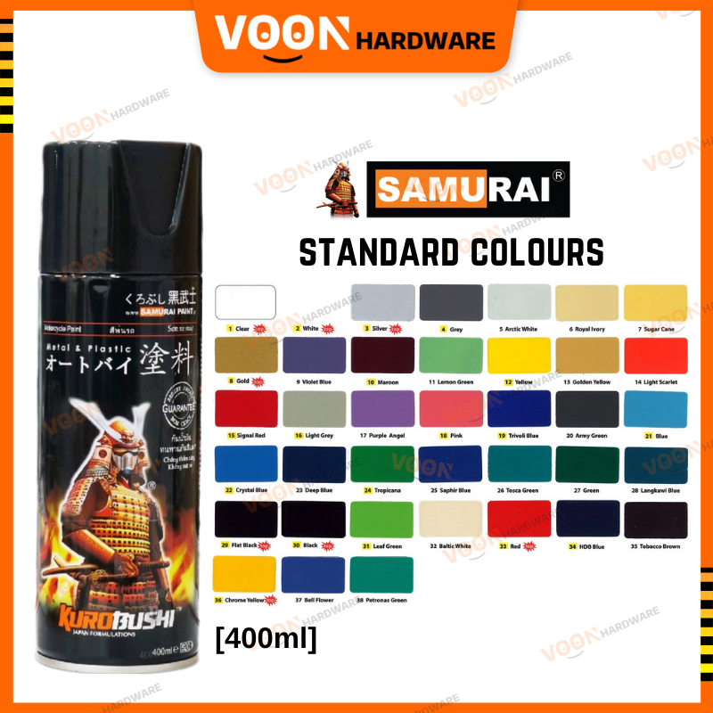 VOON Samurai Spray Paint Standard Colour Motor Parts Spray Bottle Matt ...