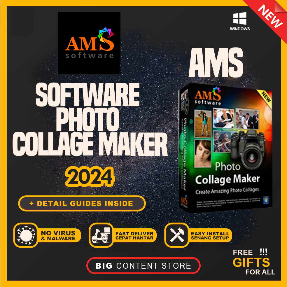 AMS Software Photo Collage Maker 9.0💯 EASY INSTALL SOFTWARE 💯 LIFETIME ...