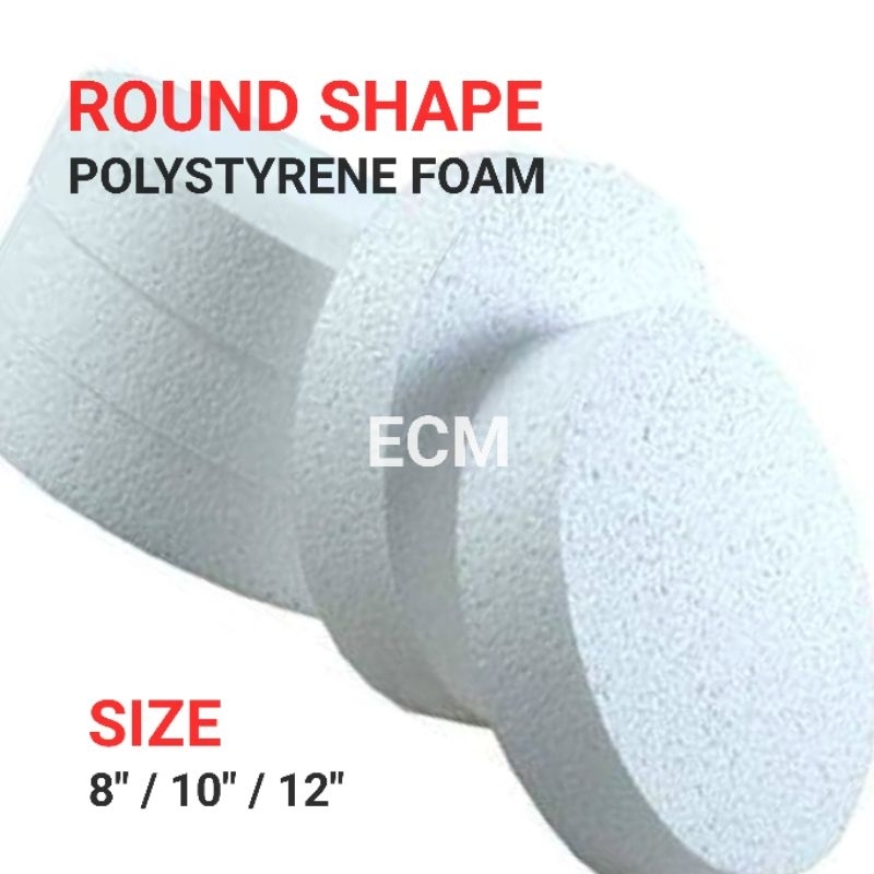(8" / 10" / 12" INCH) ROUND SHAPE DUMMY STYROFOAM / BENTUK BULAT / FOAM ...
