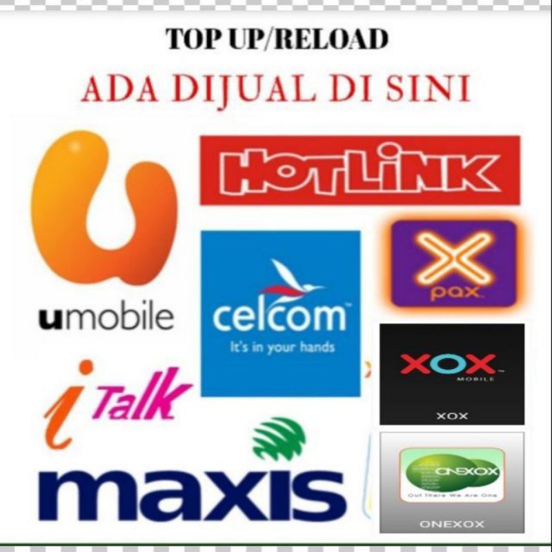 🔥TOPUP RELOAD🔥 DIGI/CELCOM/MAXIS/ | Shopee Malaysia
