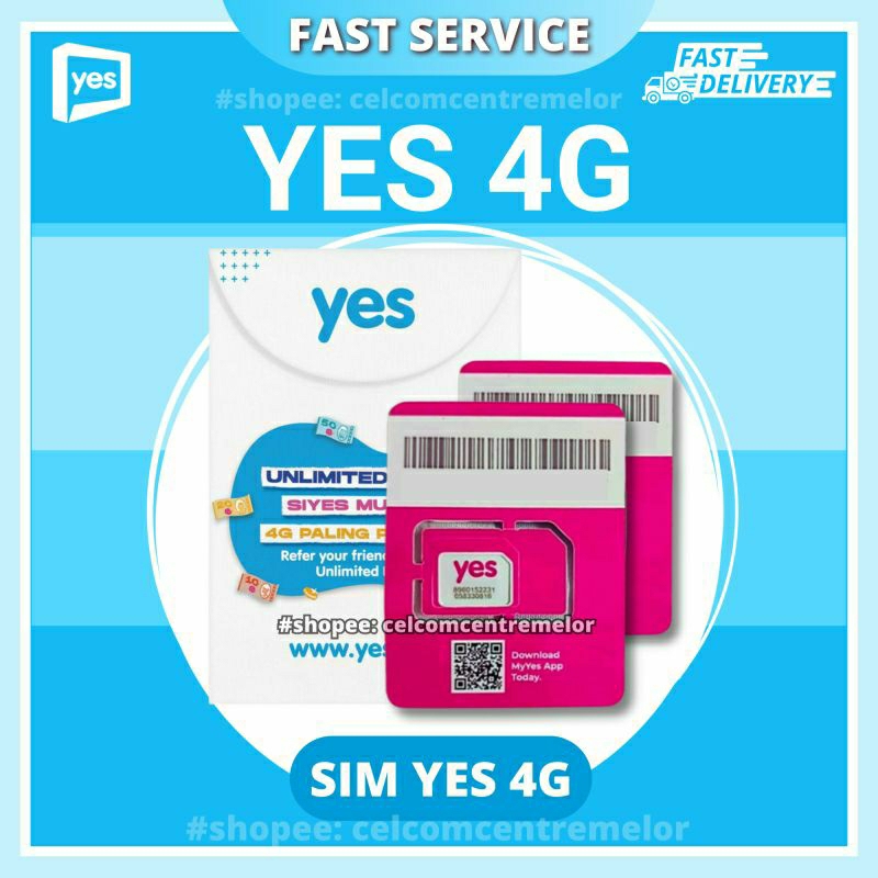 SIMKAD PREPAID YES UNLIMITED DATA 5G SIMPACK | Shopee Malaysia
