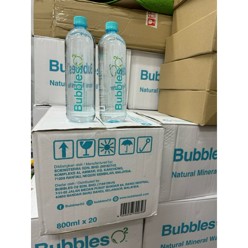 20x800ml bubbles O2 air mineral semulajadi tinggi mineral dan oksigen ...
