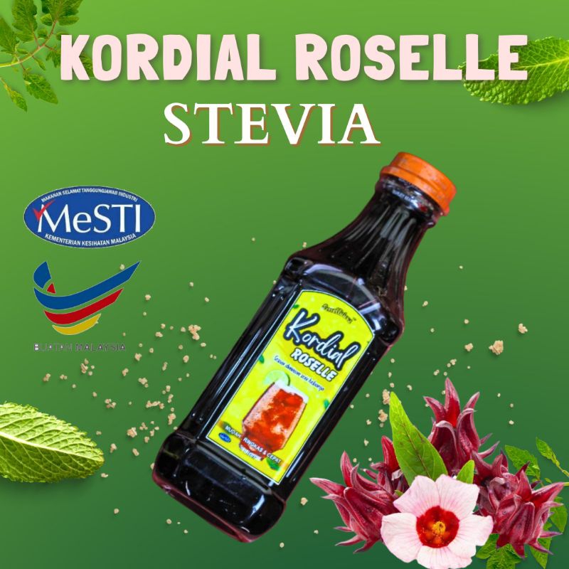 Kordial Roselle 500ml | Stevia | Innulin Fibre | Diet | Sihat | Rosel ...