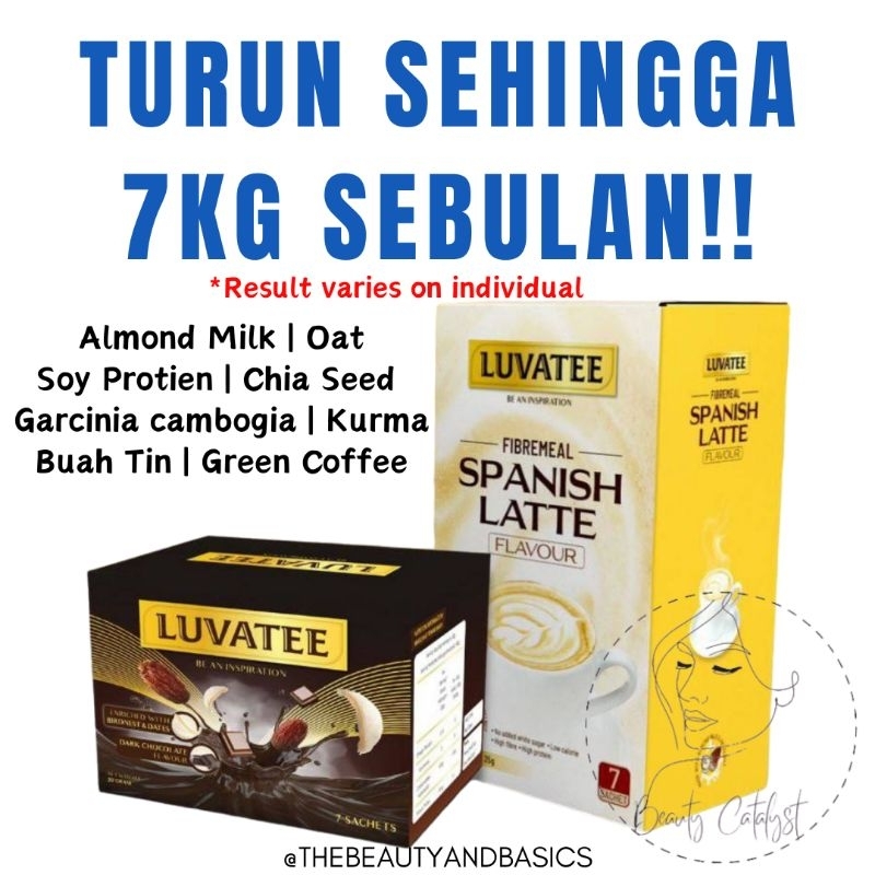 (ORI HQ) Luvatee Dark Chocolate Spanish Latte Drink Meal Replacement ...