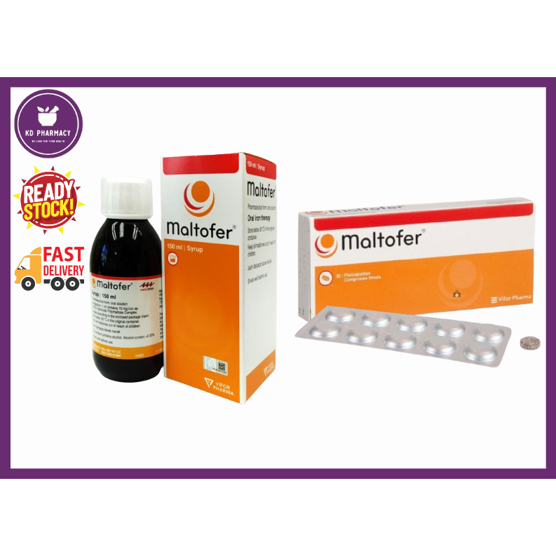 Maltofer Chewable Tablet 30's / Syrup 150ml / iron supplement / bantu ...