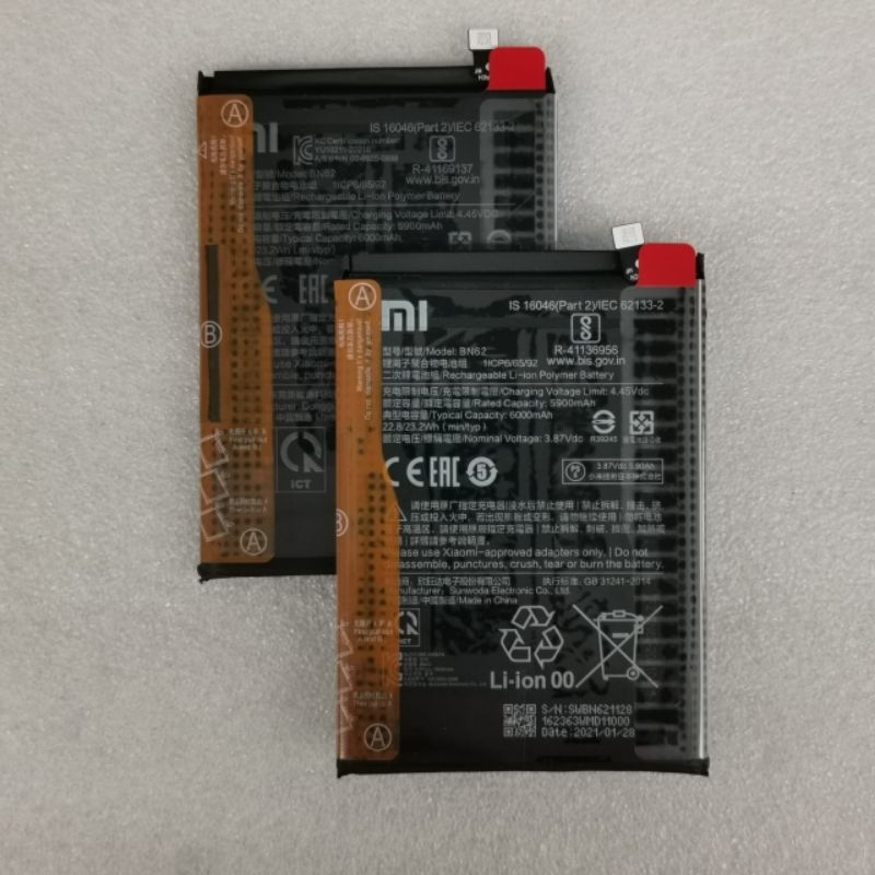 45 Online Compatible Batt For XiaoMi RedMi 9T Poco M3 BN62 | Shopee ...