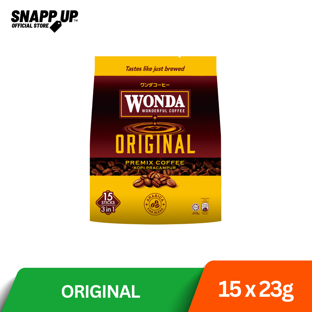 Wonda 3 in 1 Original/Kopi Tarik 23g/25g x 15 sachets x 1Pack | Shopee ...