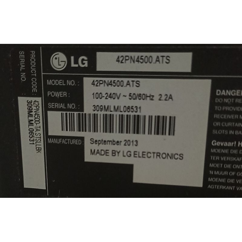 PLASMA TV LG 42PN4500 | Shopee Malaysia
