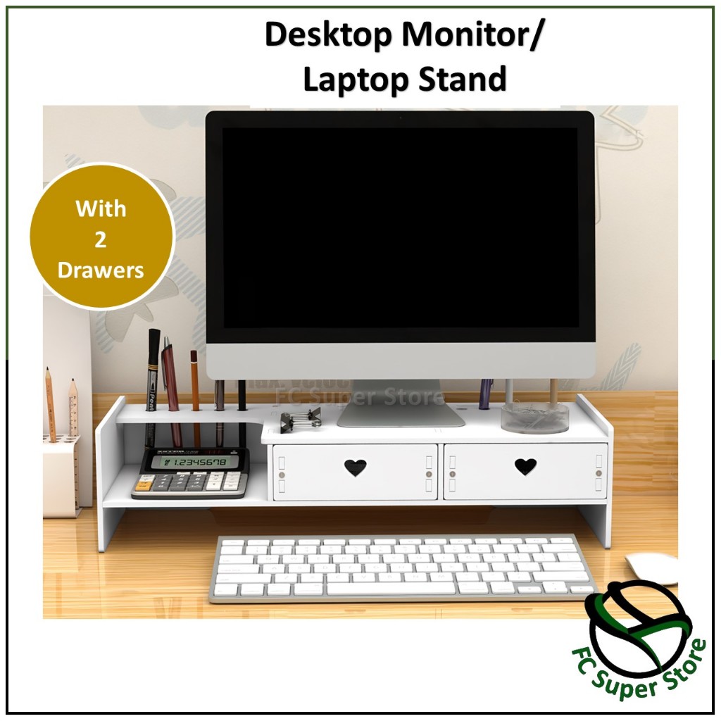 FCSS – Computer Monitor Riser Rack / Rak Komputer / Desktop Screen ...