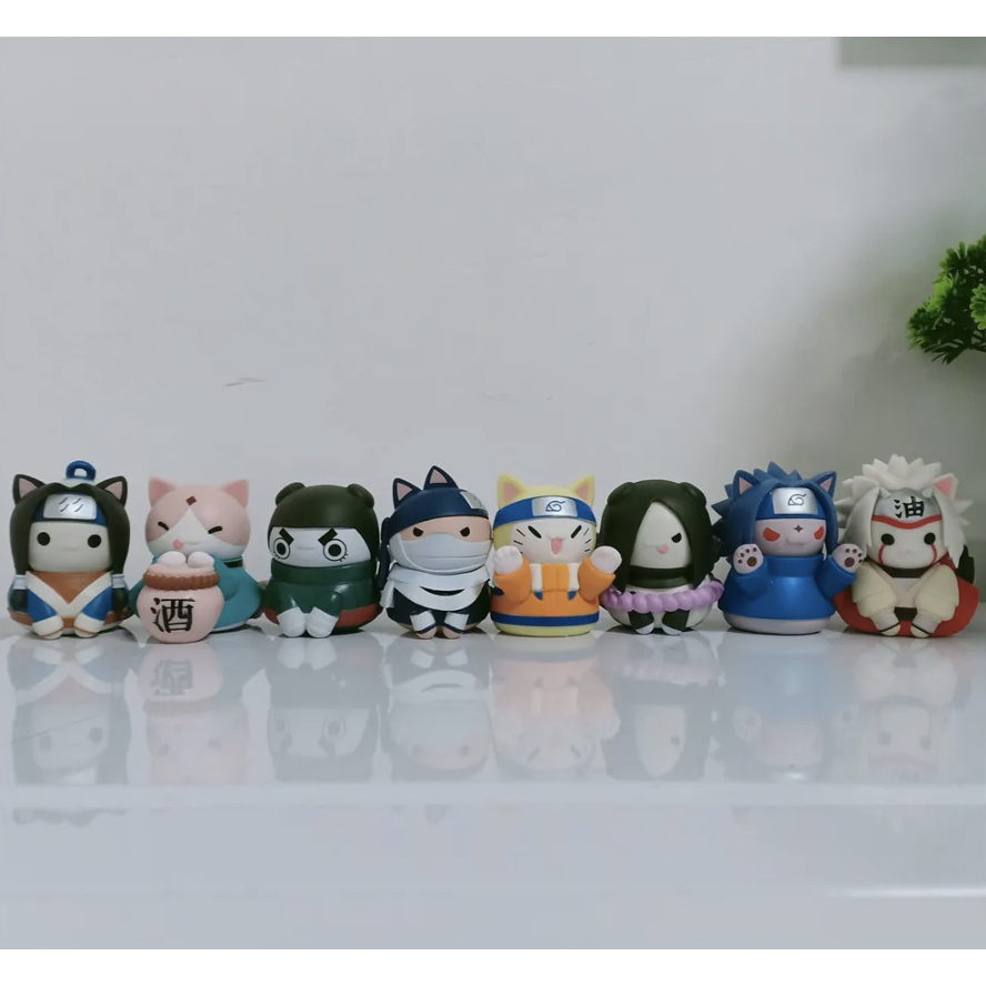 Children Toys - 8pcs Naruto Neko Ninja cat - Uchiha Sasuke Itachi Cat ...