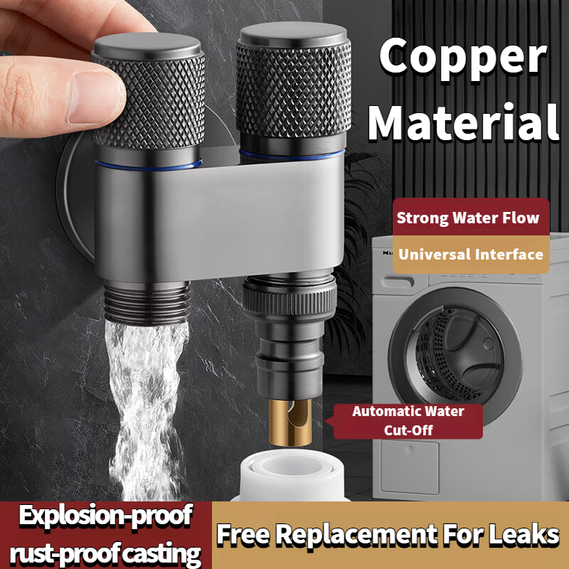 Dual Control Two Way Stop Angle Valve Brass material Bathroom toilet ...