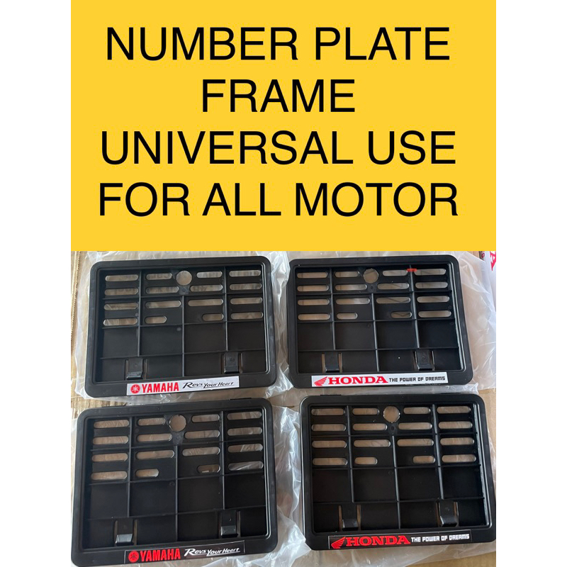 NUMBER PLATE FRAME BINGKAI NO PLATE YAMAHA HONDA FOR ALL MOTOR ...