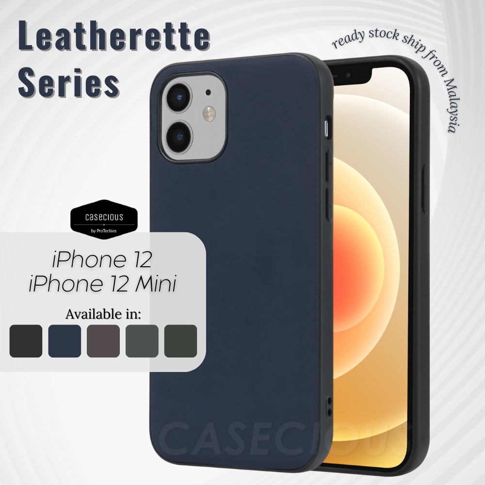 iPhone 12 12 Mini Hard Body Leatherette Leather-Like Cell Mobile Phone ...