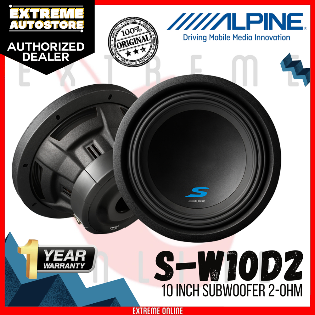 Alpine S-W10D2 S-Series 10" subwoofer with dual 2-ohm voice coils | Shopee Malaysia