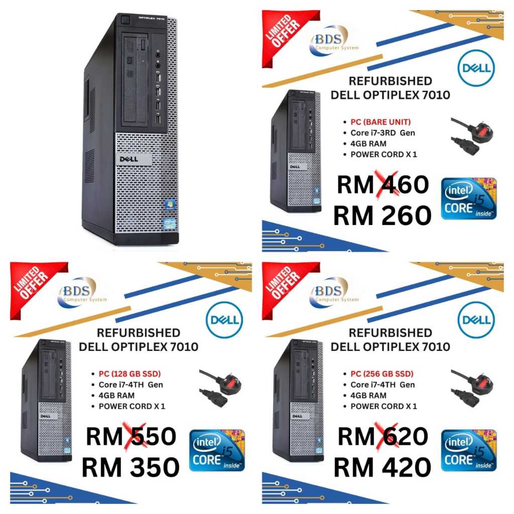 DELL/LENOVO/HP Budget Computer CHEAP DESKTOP MURAH/PC MURAH/PC BAJET ...