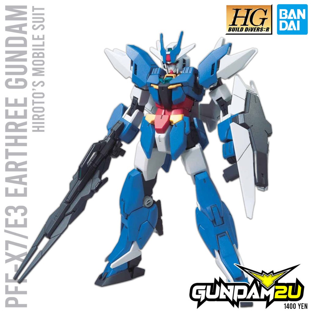 BANDAI HG 1/144 Earthree Gundam + Core Gundam - High Grade HGBDR 01 Build Divers Rerise Plastic ...