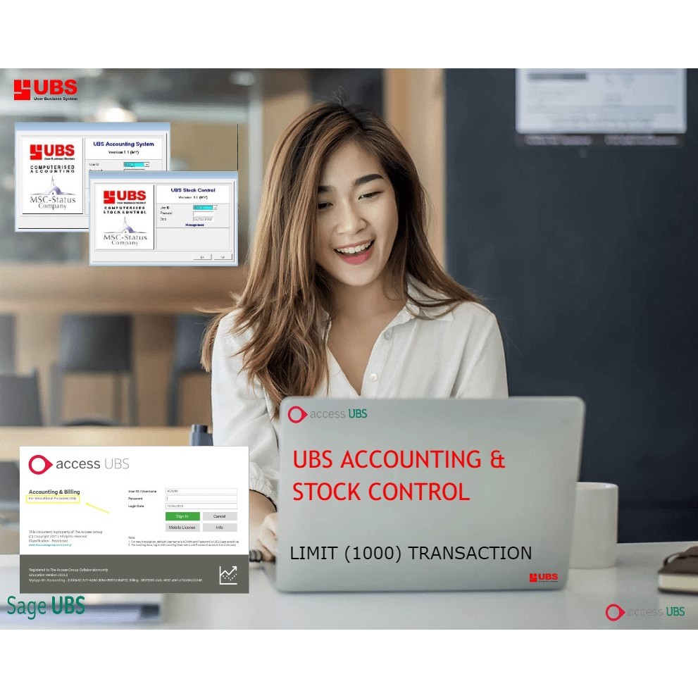 UBS Accounting & Stock Control Ver. 9 Series (1000 Limit Transaction ...