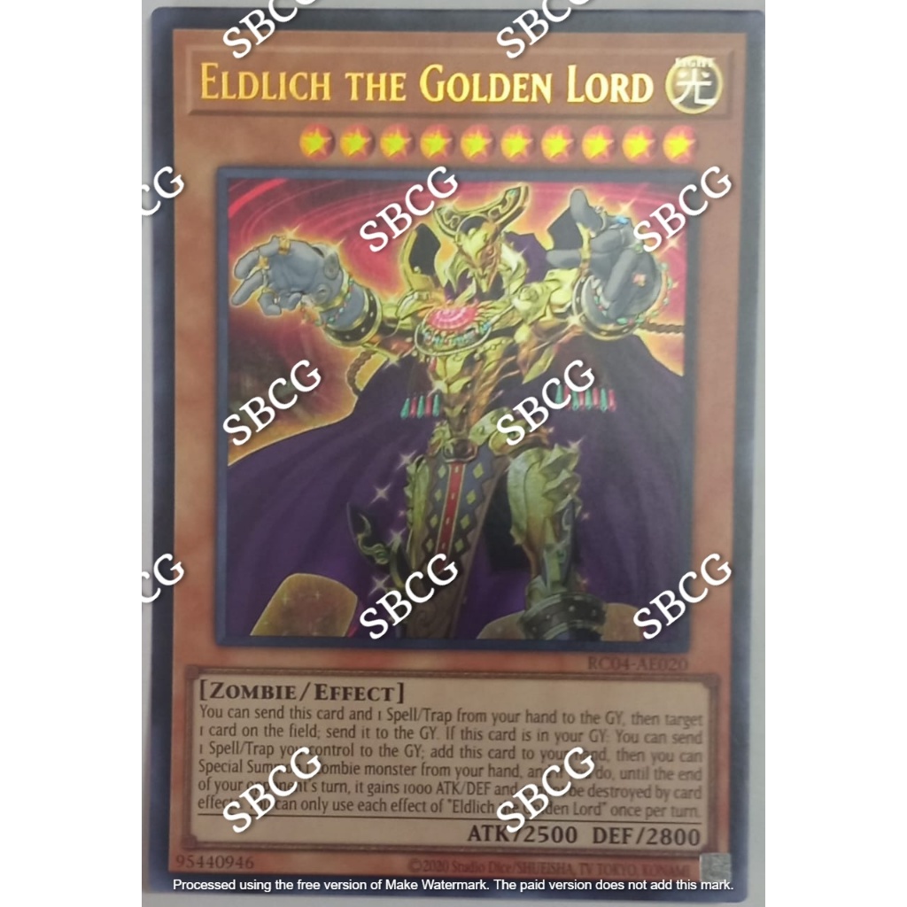 Rarity Collection Quarter Century Edition "Eldlich the Golden Lord ...