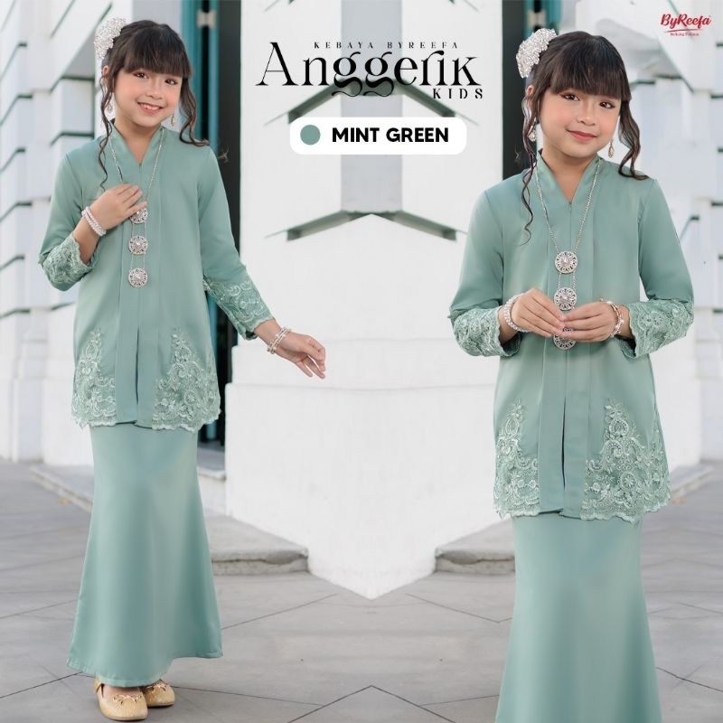 Kebaya Anggerik Kids ByReefa | Kebaya Budak | Kebaya Lace | Raya 2024 | Shopee Malaysia