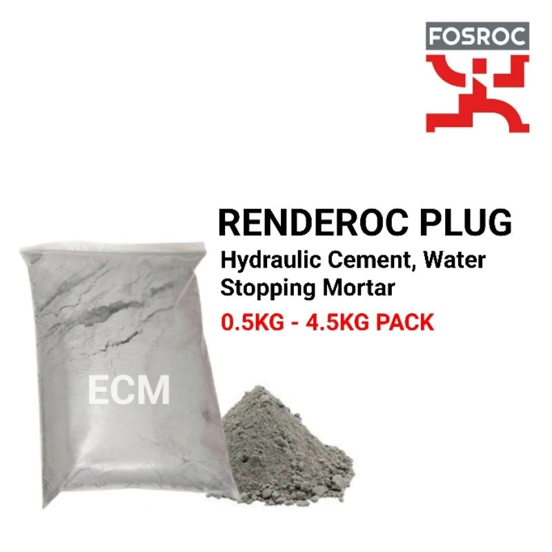 FOSROC RENDEROC PLUG (4.5KG / 1KG REPACKED) Simen Keras Cepat Kering ...